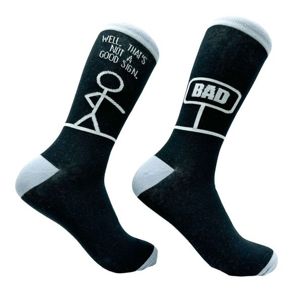 Crazy Dog T-Shirts | Underwear & Socks | Mens Bad Sign Socks Funny ...